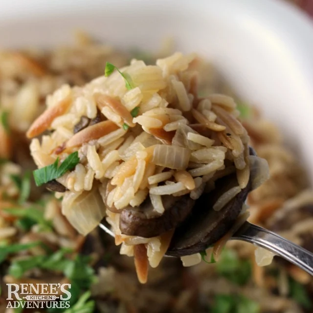 Easy Mushroom Rice Pilaf | Renee's Kitchen Adventures