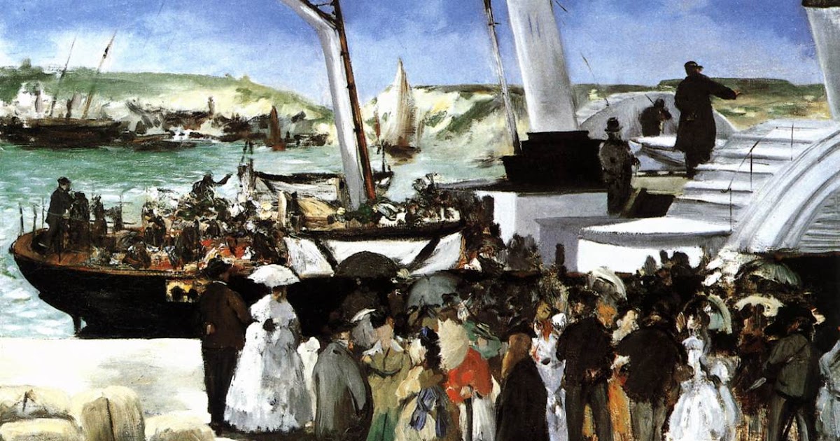 Le Muse : MANET, Edouard (Paris, 1832 - 1883): La partenza del vapore ...