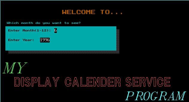 mohi planet: Simple Calendar in C/C++