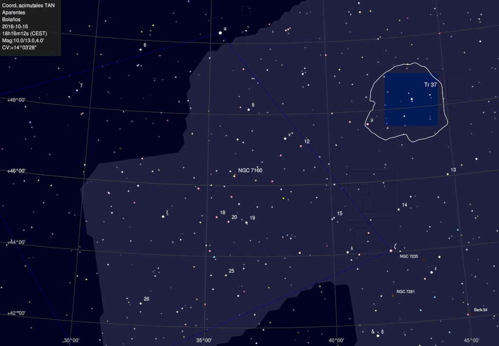 Dibujando el cosmos: NGC 7160, cúmulo abierto en Cepheus