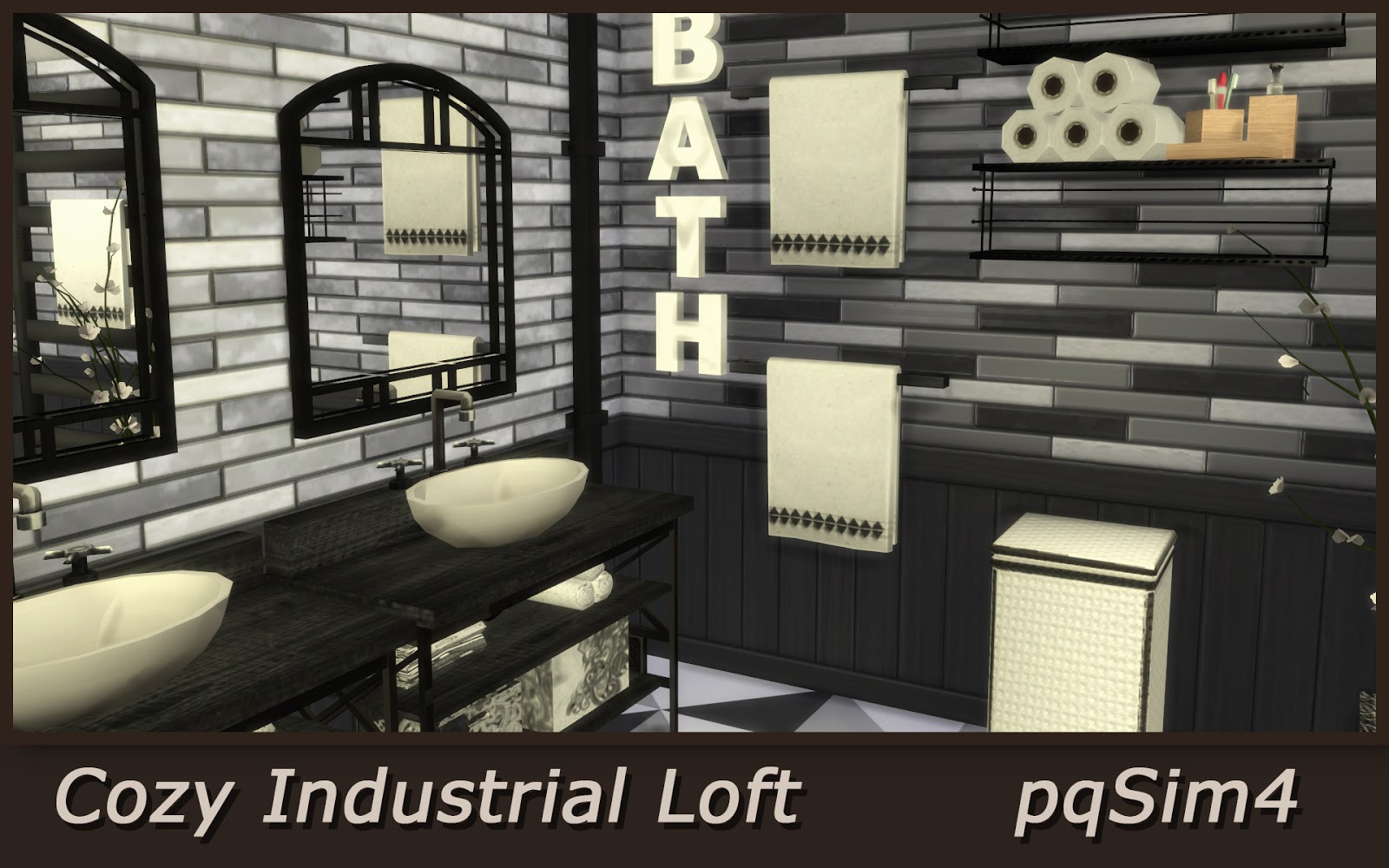 Cozy Industrial Loft. Sims 4 Custom Content.