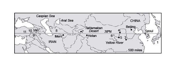 38th Parallel Usa Map And Labels - Map