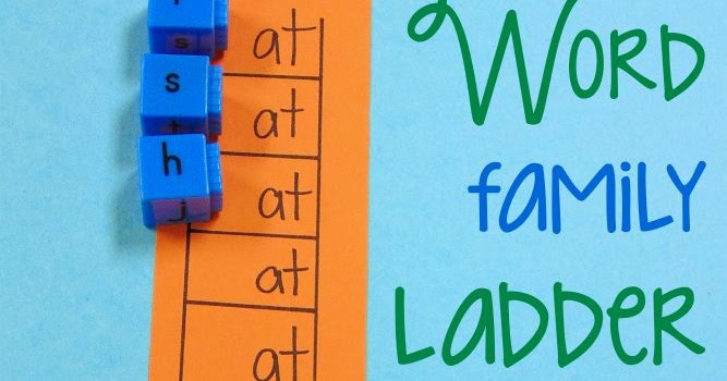 Kindergarten and Mooneyisms: DIY Word Family Ladder Center Activity ...