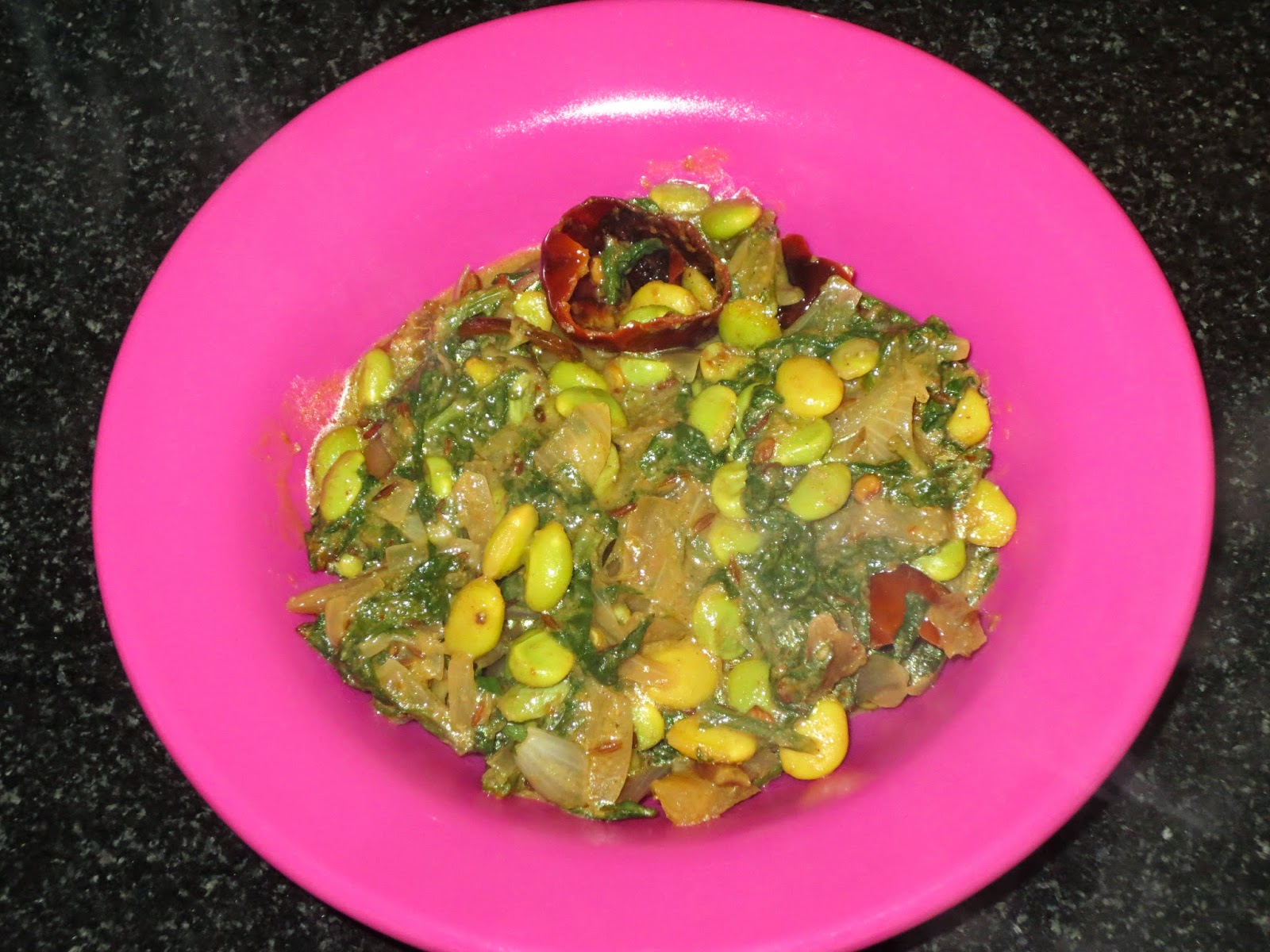 Palak Val beans curry ~ Enjoy cooking