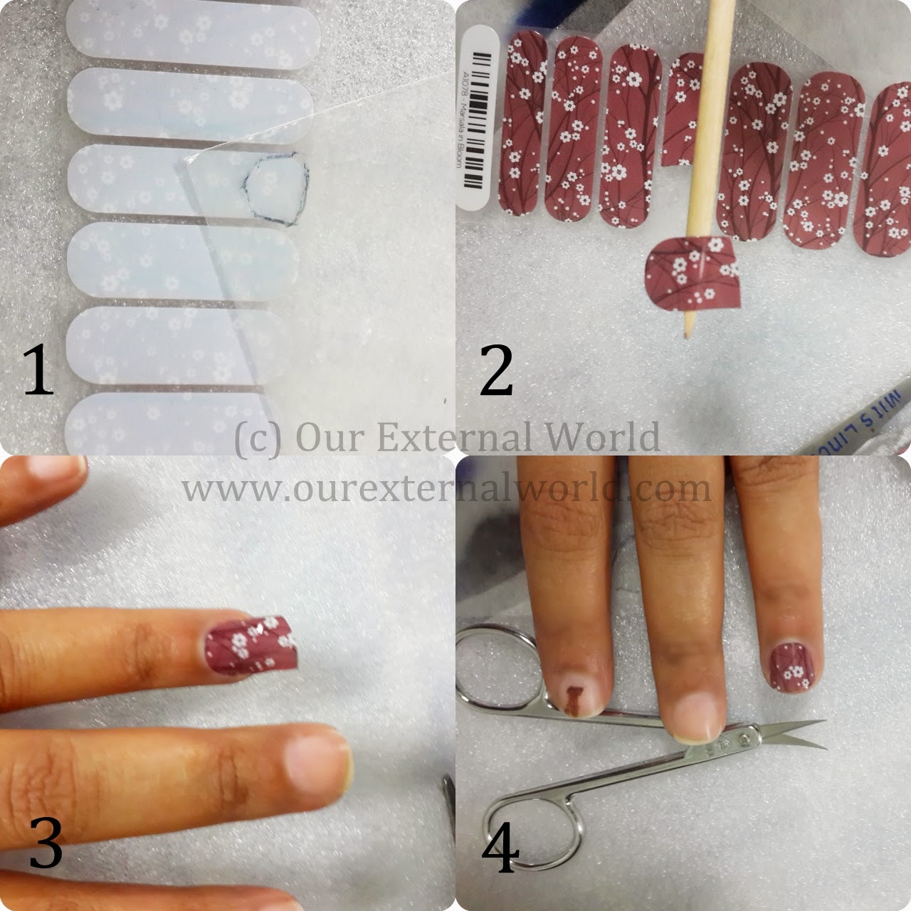 Jamberry Nail Wraps Marsala In Bloom Review & Tutorial