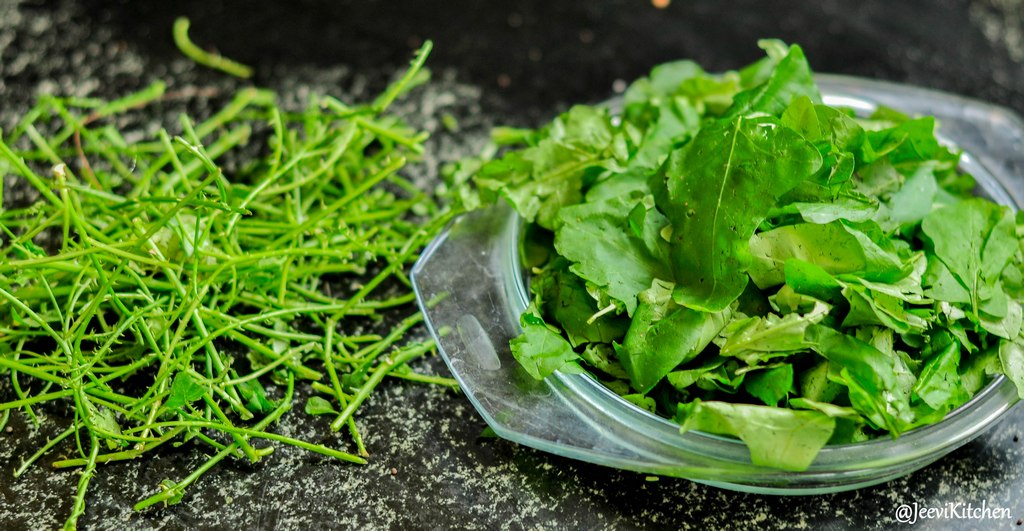 Jeevi Kitchen: Thuthuvalai Keerai Thuvaiyal/ Trilobatum Leaves Chutney