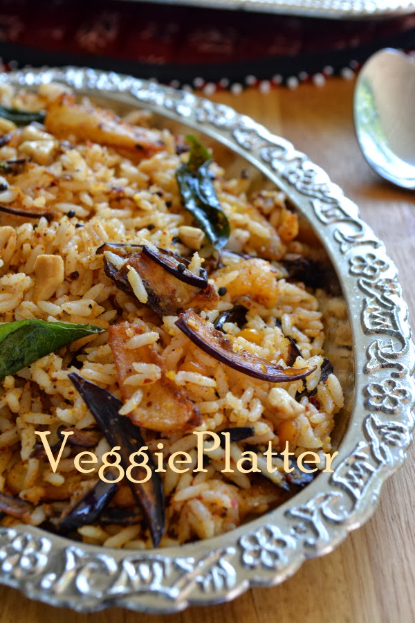 Veggie Platter: Vangi Bhath