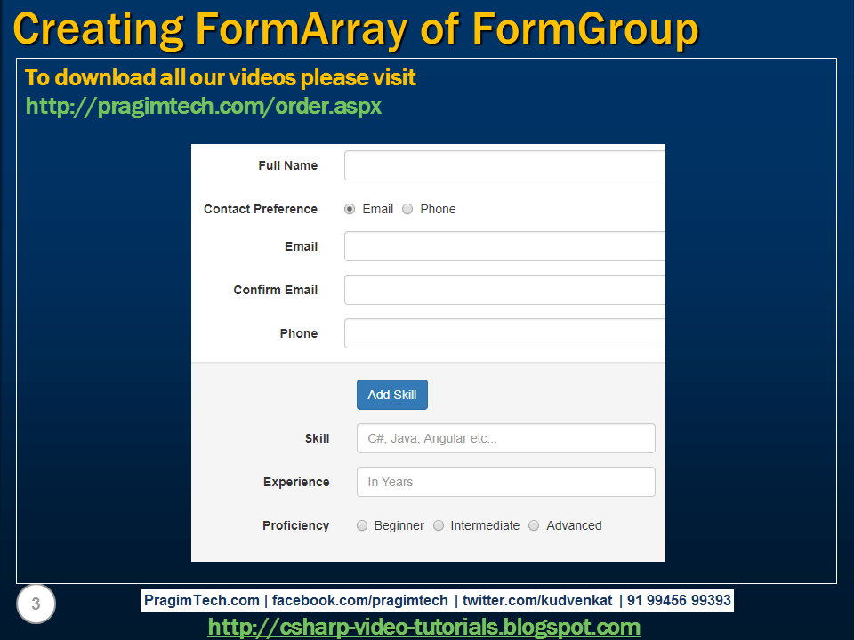 Sql Server Net And C Video Tutorial Creating Formarray Of Formgroup Objects In Angular Slides 3254