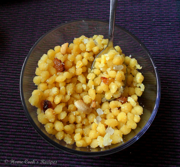 Sweet Boondi | Home Cooks Recipe