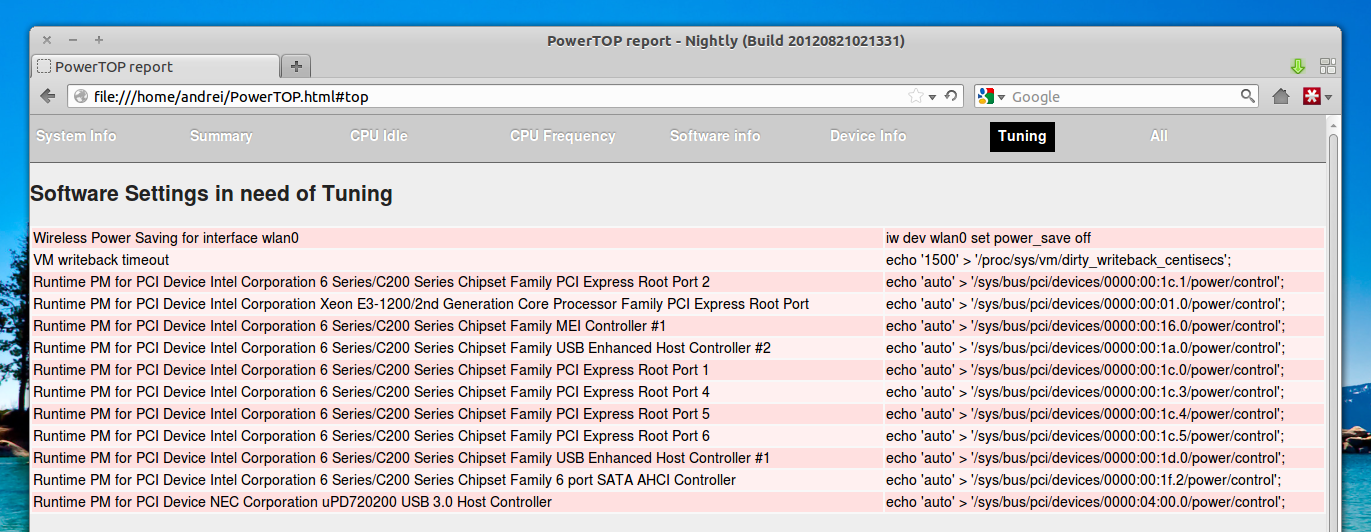 Install Powertop 21 In Ubuntu 1204 Precise Pangolin Via Ppa Putokaz