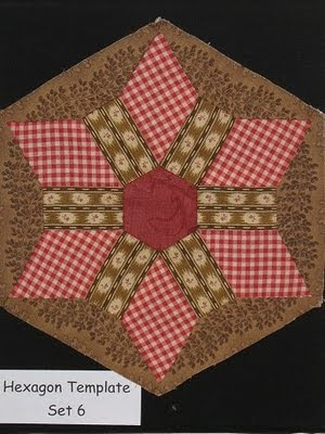 The Blanket Box: New patchwork template - Hexagon Template 6
