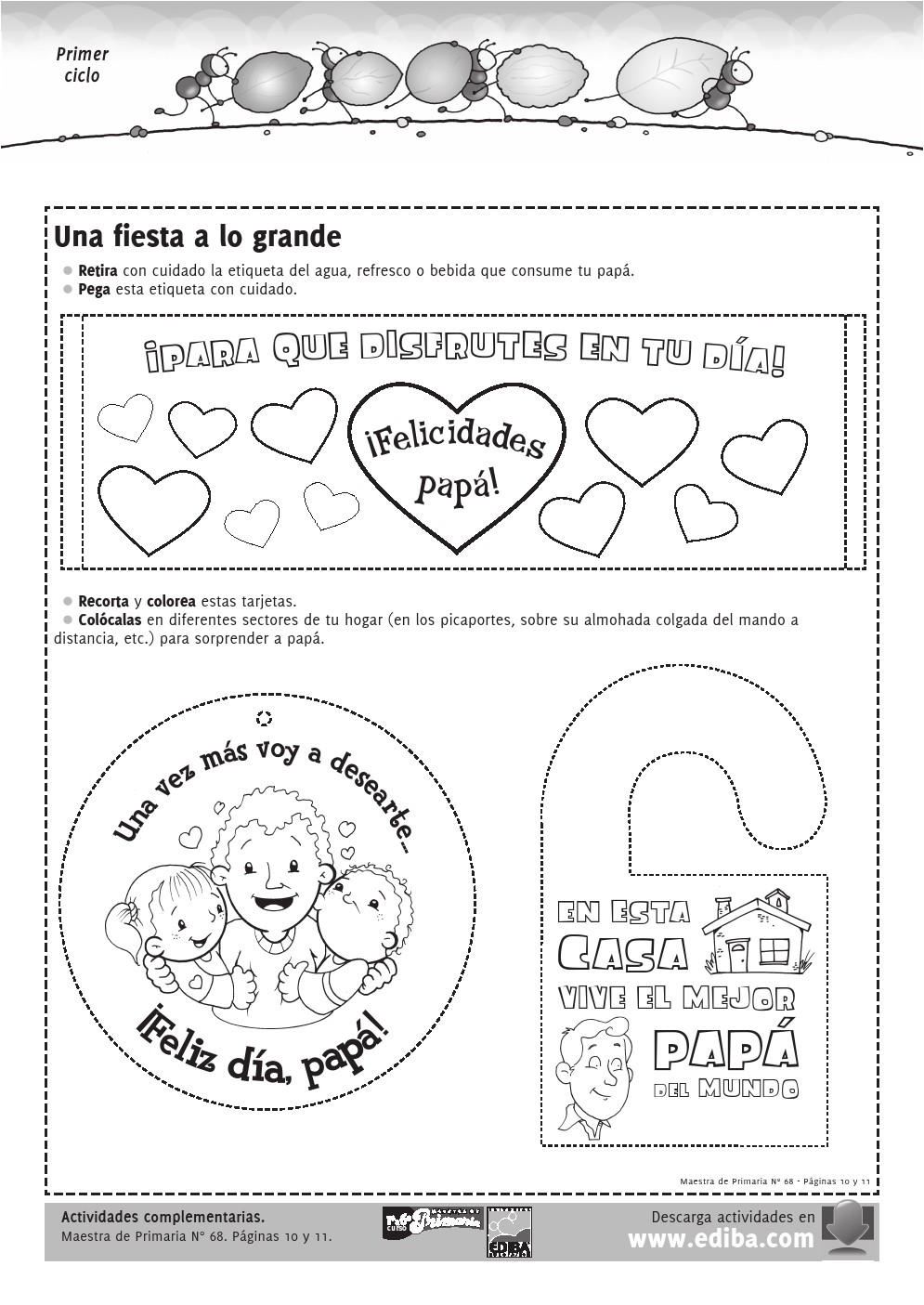 DÍA DEL PADRE | Fichas para trabajar ~ La Eduteca