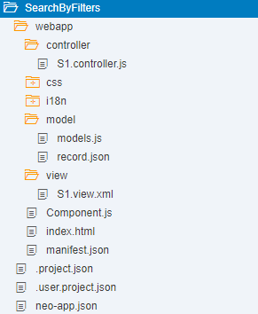 SAPUI5/SAP FIORI snippets and information: Search in Table by using model filter