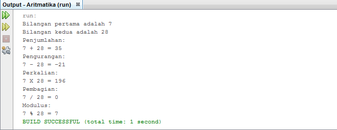 Tugas 2 - Bagian 3 - Membuat Program Aritmatika pada Java