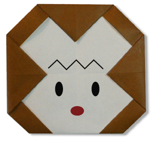 Monkey(face) - Easy Origami instructions For Kids