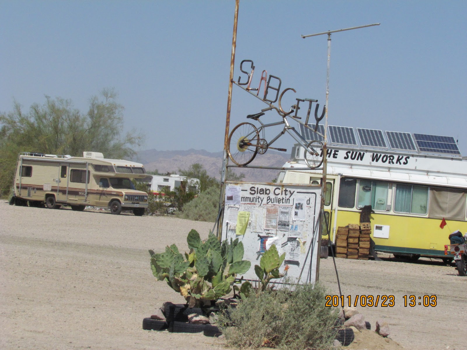 Ray and Ruth Tourangeau: 2011-03-23 Camp Dunlap, "Slab City"