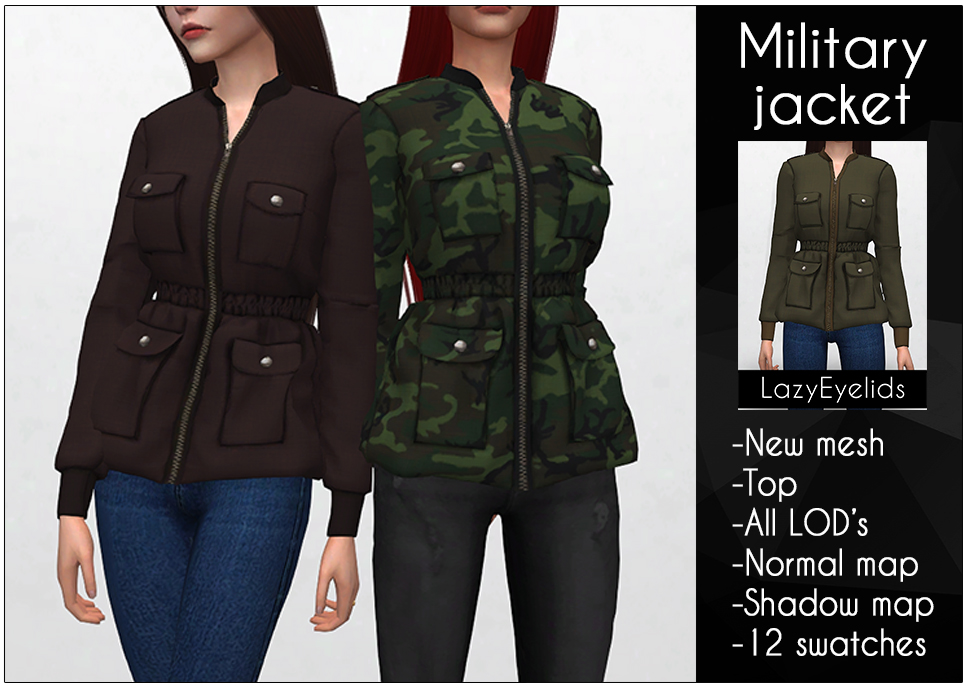 Sims 4 cc: Military jacket