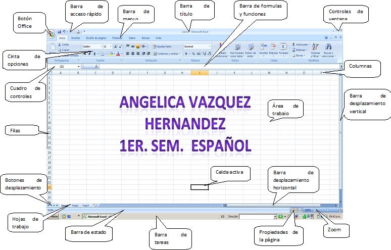 ANGY: LAS PARTES DE EXCEL