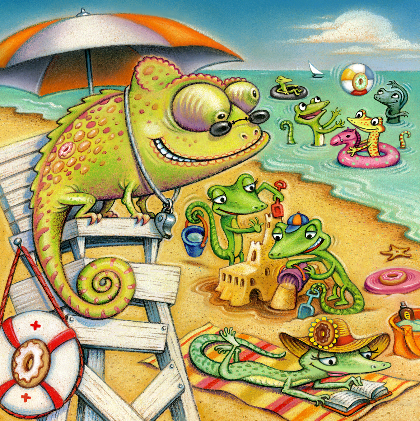 Debbie Palen Illustration: Lizard Beach
