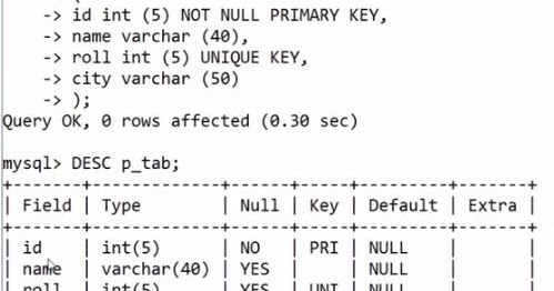 PRIMARY KEY ~ Computer Languages (clcoding)