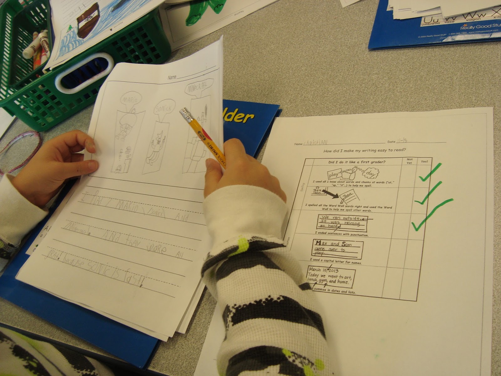 Mrs. Kelly's First Grade Class: Editing Our Writing