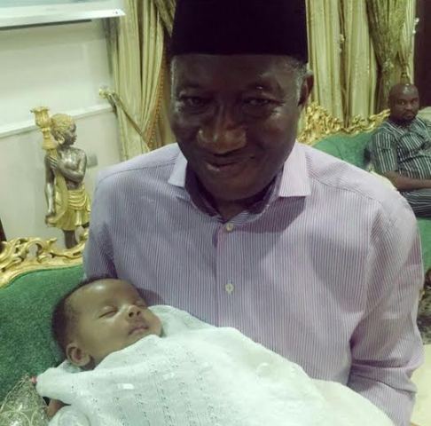 Femi Fani-Kayode & Precious Chikwendu's son meets Fmr Pres. Jonathan