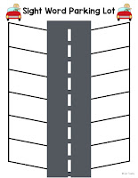 Sight Word Parking Lot FREEBIE | Just Teachy