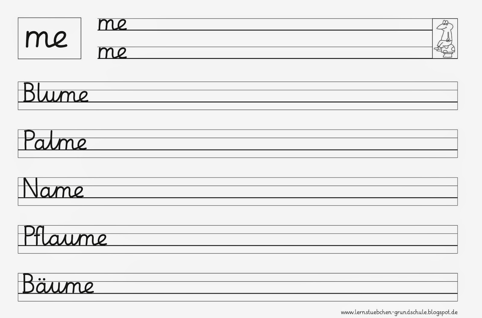 Lernstübchen: erste Buchstabenverbindungen....