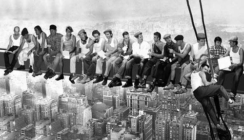 Wallpapers Photo Art: Lunch Atop a Skyscraper, 1932 Poster, Eating ...