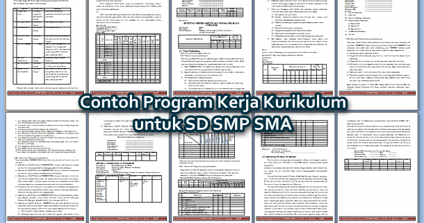 Contoh Program Kerja Kurikulum untuk SD SMP SMA - Biologizone