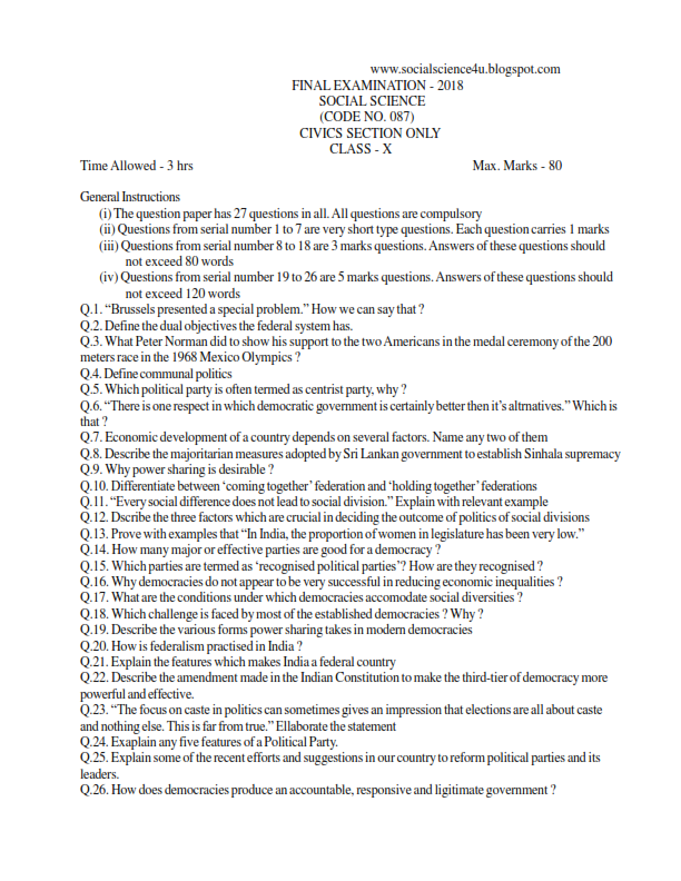 SocialScience4U Sample Paper Of Social Science Class X CBSE 2017 18 socialscience4u-sample-paper-of-social-science-class-x-cbse-2017-18