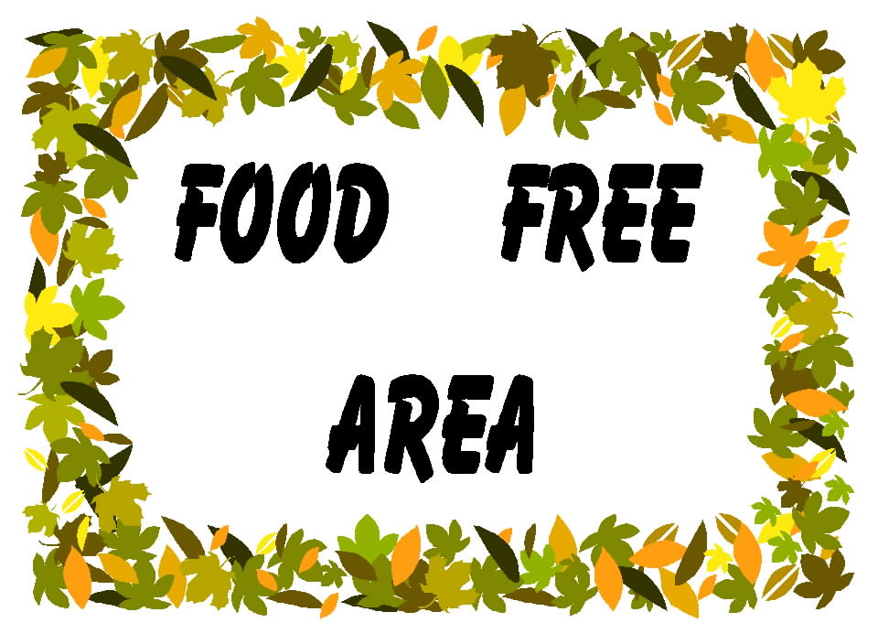 Free Posters and Signs: Food Free Area