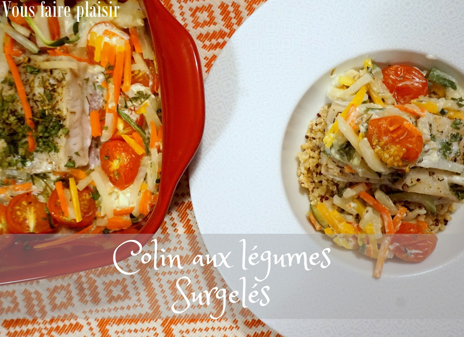 Colin au four et ses légumes surgelés