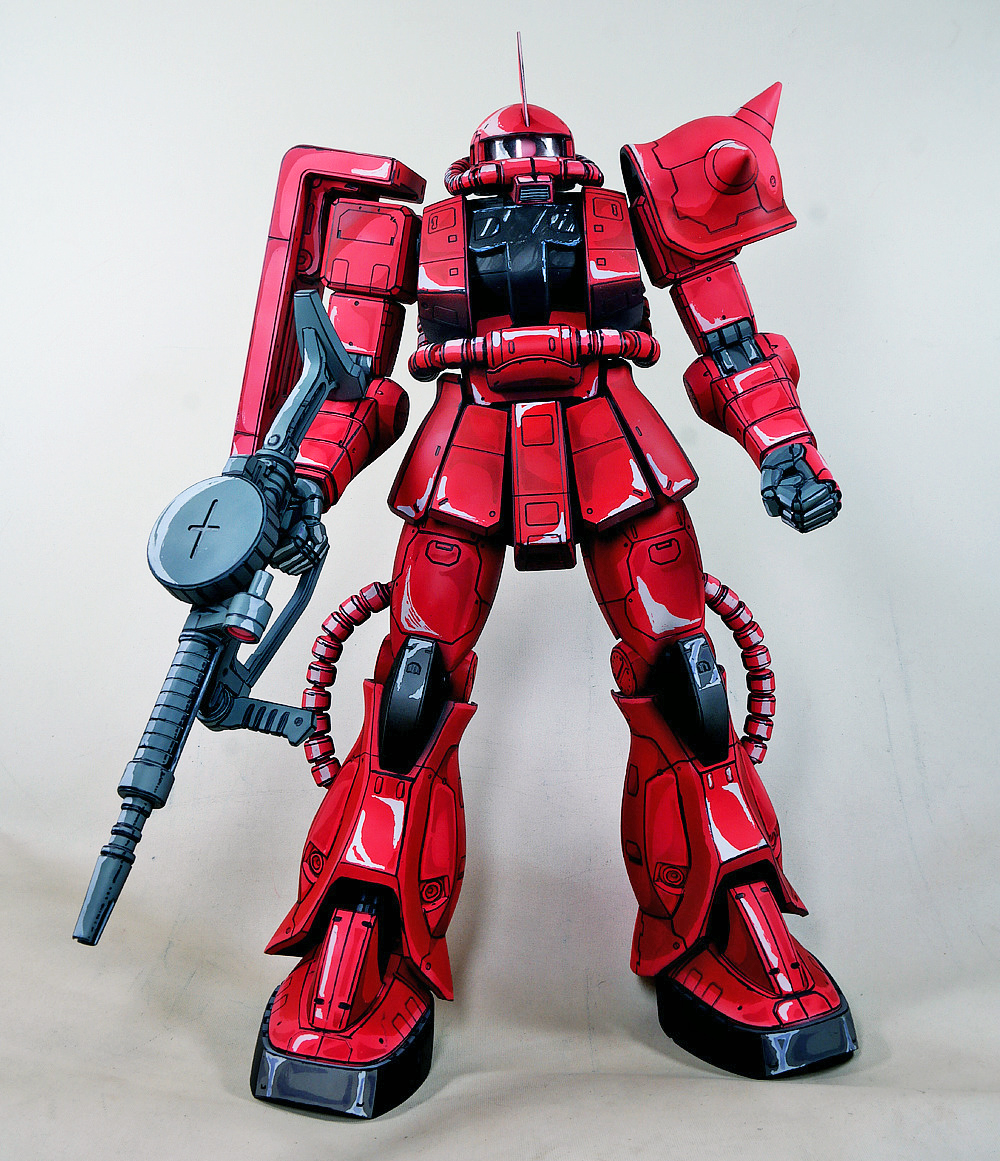 GUNDAM GUY: 1/48 Mega Size Char's Zaku II [Anime Colors] - Painted Build