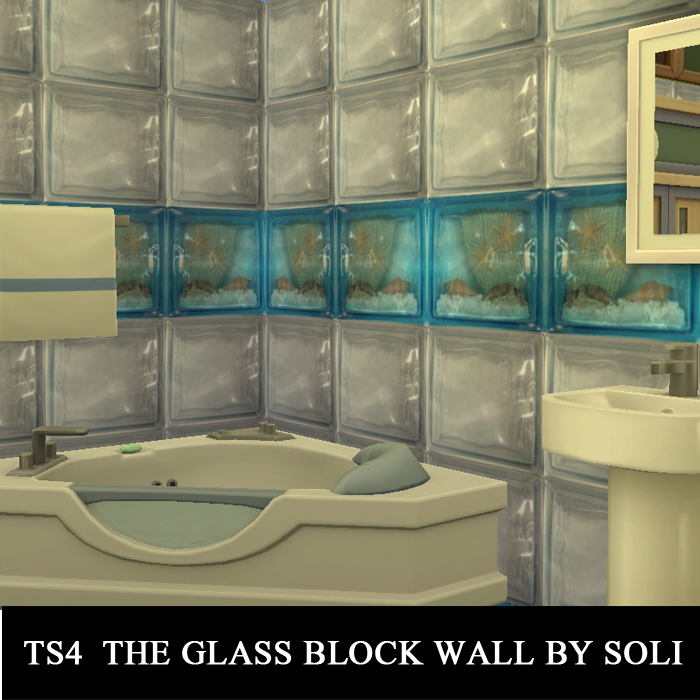 Soli Sims 3 Blog: TS4. Стеклянные блоки для стен / The Glass Block Wall
