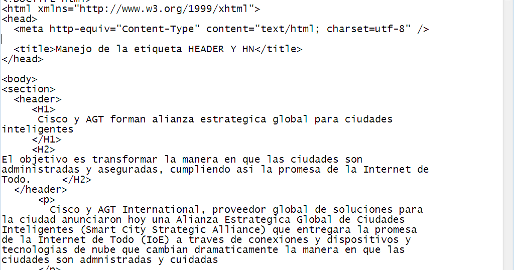 Recursos de HTML5: Script 1 para texto
