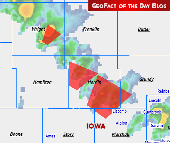 GeoFact of the Day: 5/29/2019 Iowa Tornado Warning 6