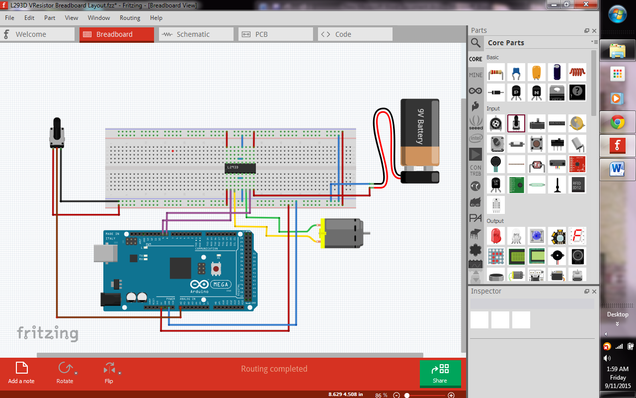 Simple Arduino Program Speed And Direction Of Dc Motor