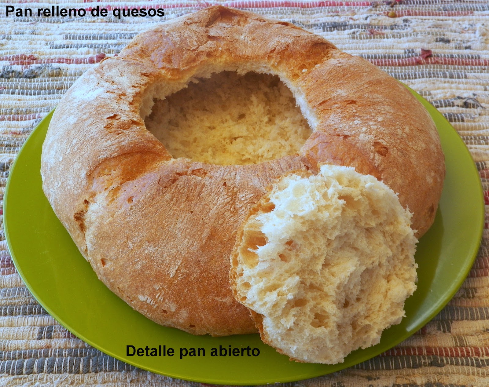Pan relleno de quesos - Las Recetas de Tere