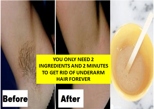 YOU ONLY NEED 2 INGREDIENTS AND 2 MINUTES TO GET RID OF UNDERARM HAIR ...