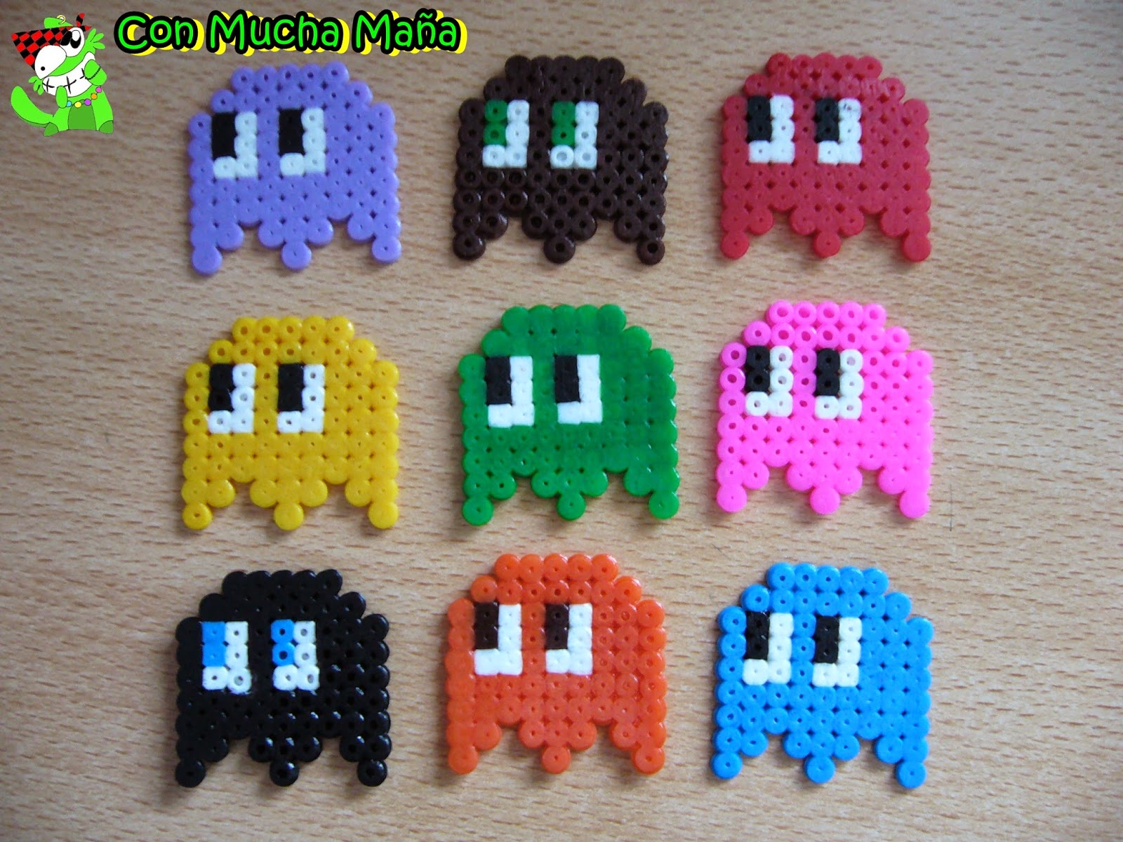 Con mucha maña • Creación y diseño de abalorios•: pac- man fantasmitas ...