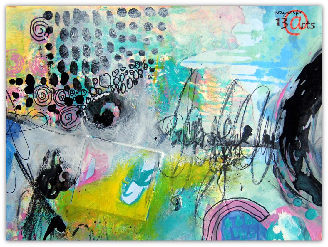 13 arts: Abstract Art Journal Page | Fiona Paltridge