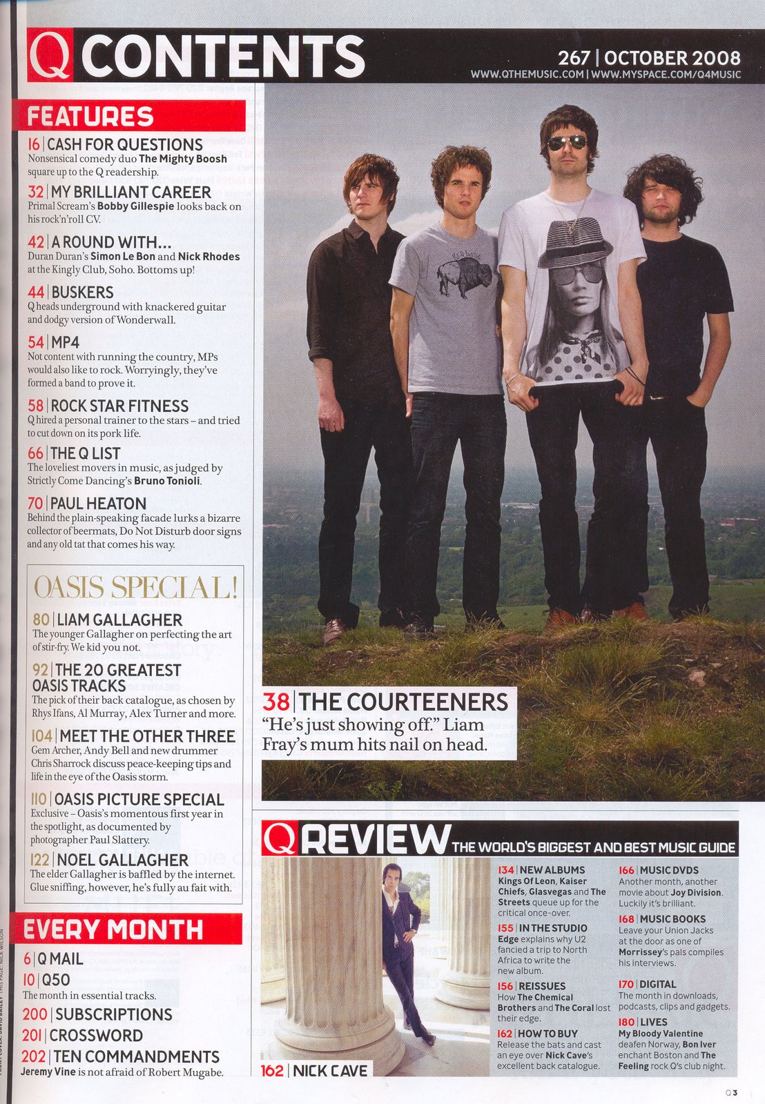 Matty's Blog: Q magazine contents page analysis