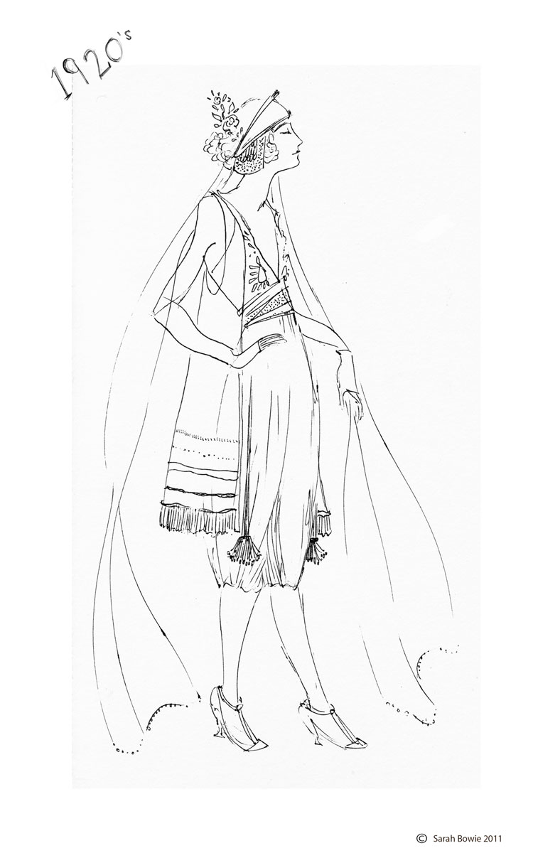 Sarah Bowie - Illustration: 1920's vintage lady