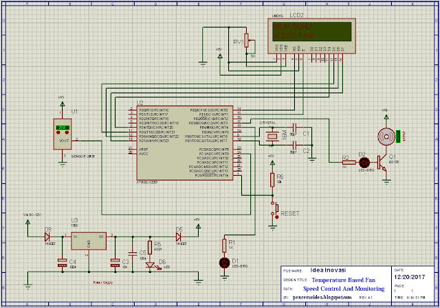 Projek Elektronik: Temperature Based Fan Speed Control & Monitoring
