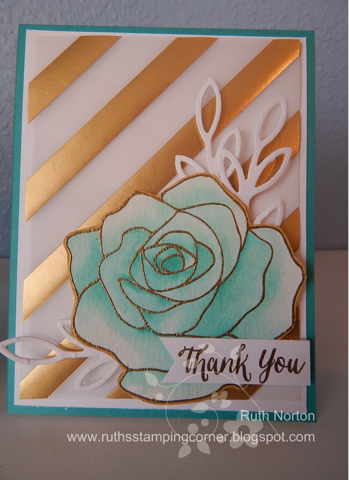 Ruth's Stamping Corner: Gold Rose Wonder