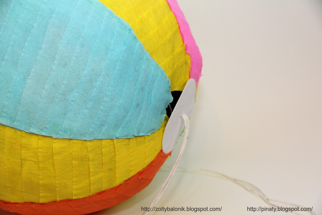 Żółty balonik: Lato - Żółty balonik - piniata piłka plażowa