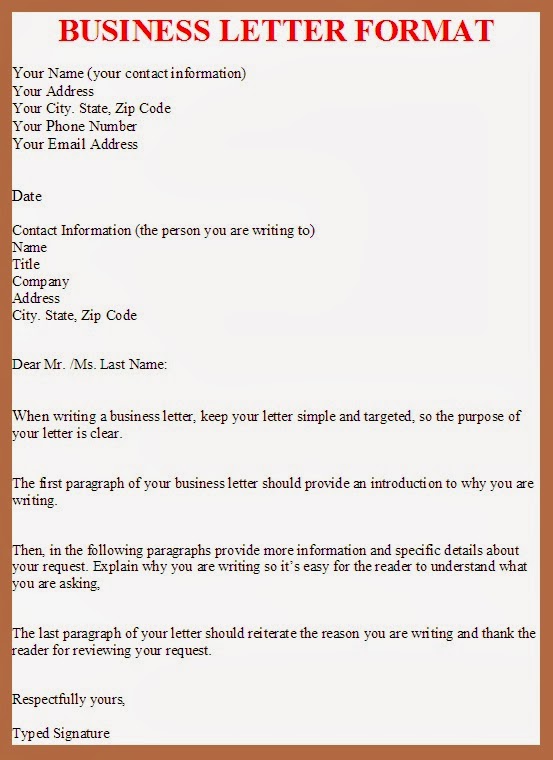Business Letter: Business Letter Format