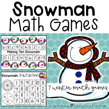 Snowman +10 Game (freebie) | A Sunny Day in First Grade