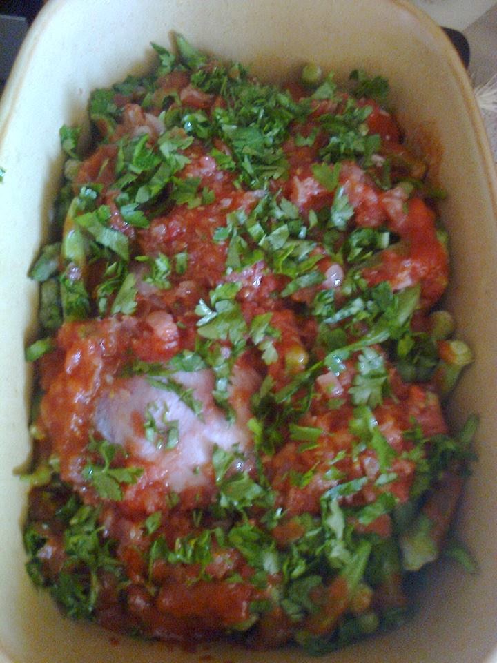 KuzhinaIme.al: Gjelle me bamje dhe mish pule ne furre (Receta e derguar ...